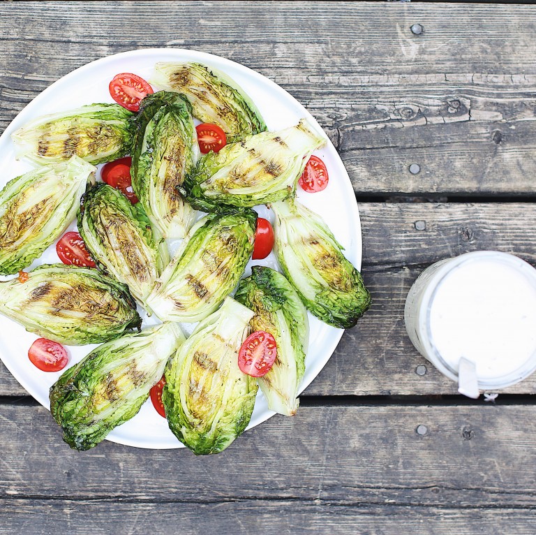 Grilled Baby Gem with Charred Jalapeño Ranch Dressing | The Chef Dan